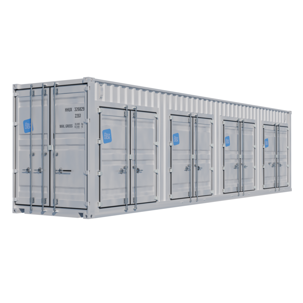 Container maritime 4-Box 40 pieds High Cube 1er voyage | MOUVBOX FRANCE