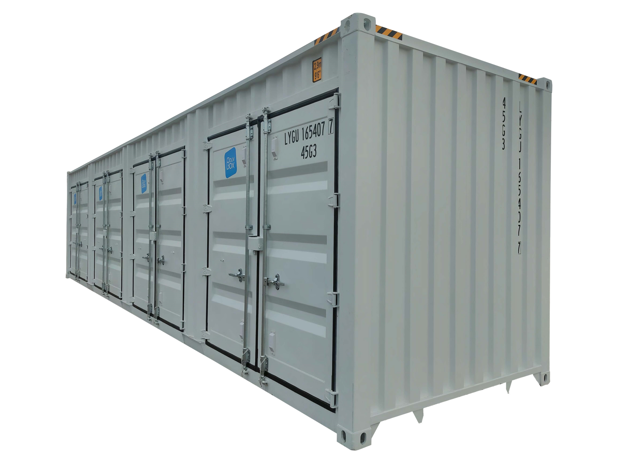 Container maritime 4-Box 40 pieds High Cube 1er voyage | MOUVBOX FRANCE